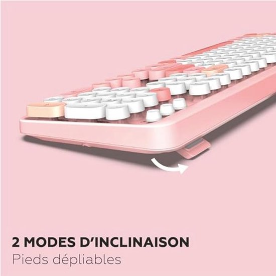 Clavier et Souris sans Fil Combo - FR AZERTY, Design Compact, Touches ...