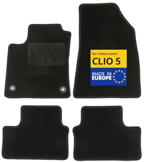 Automatten op maat voor Clio 5 (vanaf 2019) - antislip vloermatten met ...