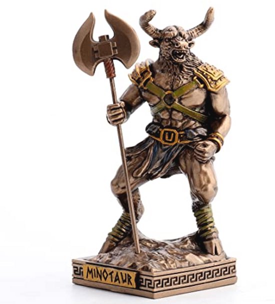 Minotaurus Labyrint Hars Handgeschilderde Miniatuur Beeldje | bol