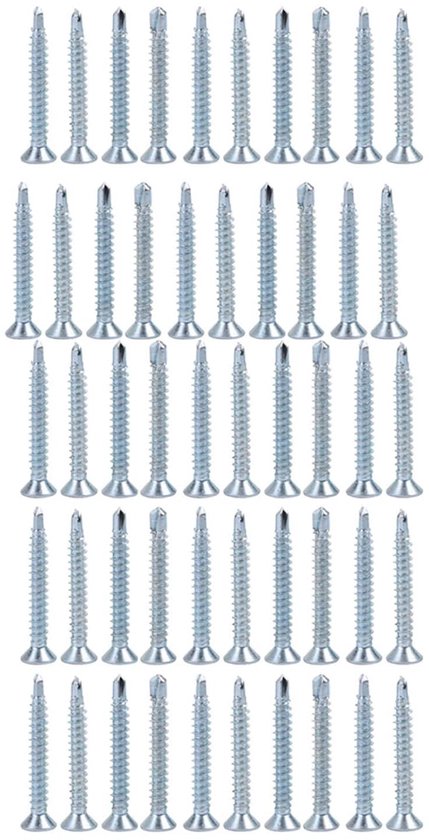 E-Ambar - Set van 50 stuks platte kop zelfborende schroeven M4.2 ...