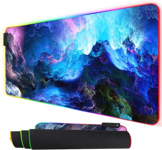 RGB Gaming Muismat met LED Verlichting - Oversized Antislip ...
