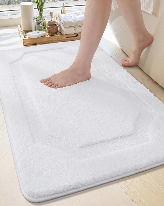 Antislip Badmat 61 x 110 cm - Wasbare Grote Absorberende Badmat voor ...