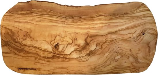 Ovale boomschijf 50 cm van olijfhout - extra groot, natuurlijke schors ...