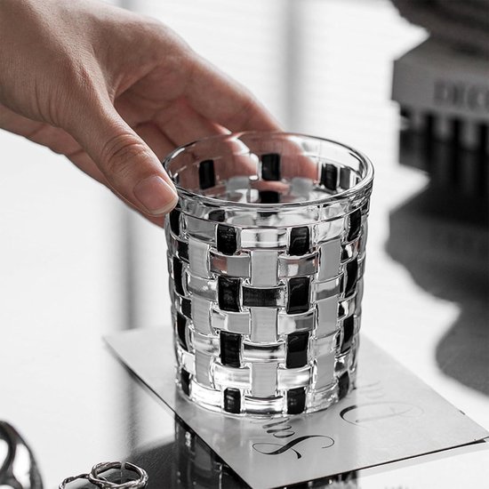 Zwart Wit Cocktailglas - Stijlvol Whisky Glas voor Feestjes ...