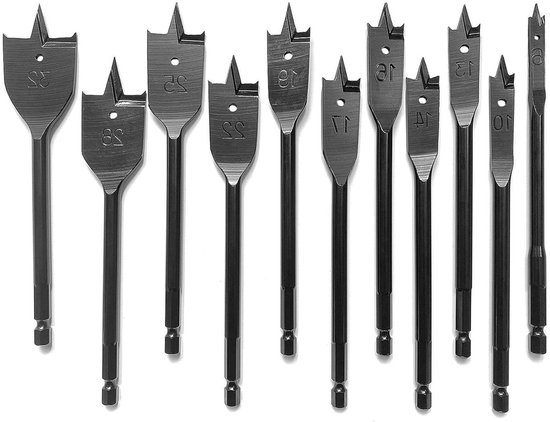 Nordivar - Boorset voor hout en kunststof met platte freesboor, stuk ...