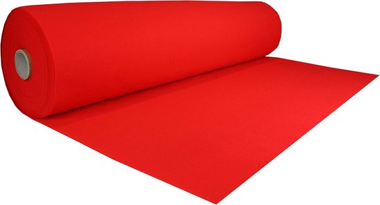 Rood Vilt Stof per Meter - 3mm Dik Decoratie Vilt voor Knutselen ...