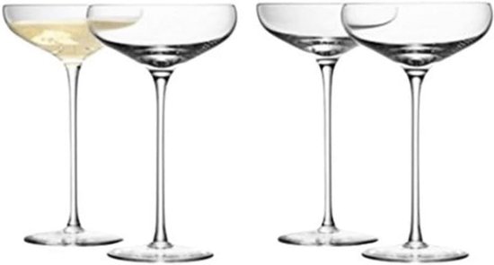 Luxe Champagneglazen Set van 4 - 300ml - Stijlvol Drinkglas | bol