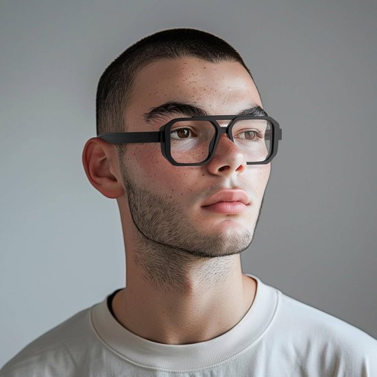 Blauw Licht Filter Bril Unisex Vierkant Montuur Anti Vermoeide Ogen | bol