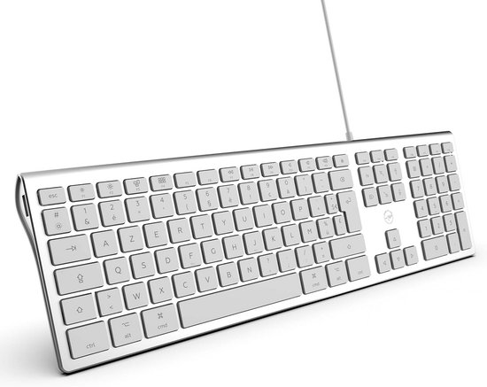 USB AZERTY Toetsenbord met 2 Poorten - Geschikt voor Mac en PC - USB-A ...