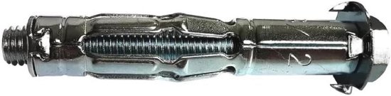 Metalen pluggen voor gipsplaten 8x65 met zeshoekig schroef - 50 stuks | bol