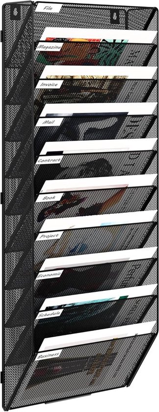 Stunq® 10 vakken samenstellen metaal A4 tijdschriften houder muur ...
