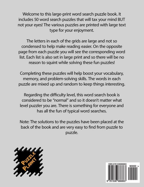 Groot Letter Zoekplaatjes Puzzelboek: 50 Woordzoeker Spellen voor ...