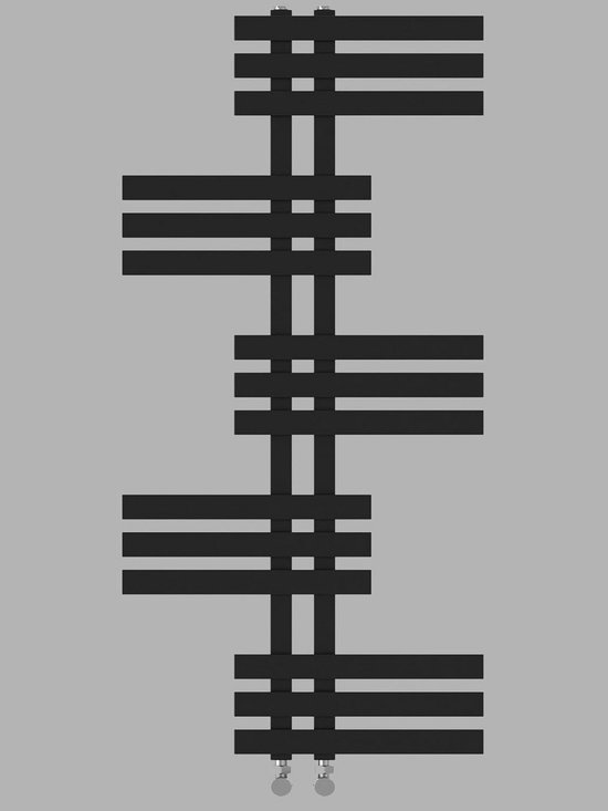 Design Radiator Zwart Antraciet 1400x600 mm - Handdoekdroger voor de ...