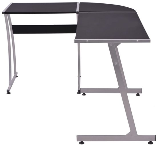 Hoekbureau | Computerbureau | Tafel L-vormig zwart | bol