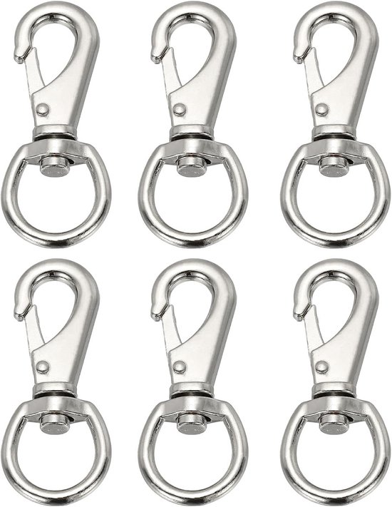 6x RVS Swivel Snap Clips voor Vlaggenmast en Touw - Zware Kwaliteit ...