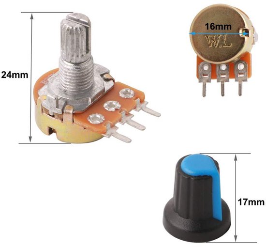 Lineaire roterende taper potentiometer set van 10 stuks voor ...