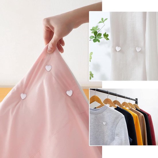 Provento - Set van 16 dekbedovertrek clips - Voorkom kreukels en ...