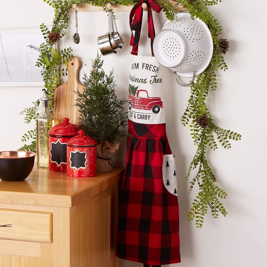 Plus Size Katoenen Schort voor Kerst en Koken | bol