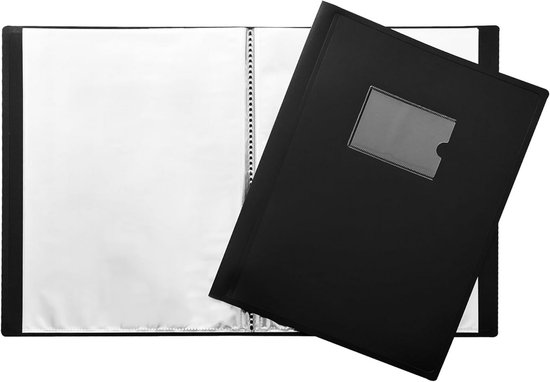 Flexibele A4 Presentatiemap - 80 Pockets Zwart | bol