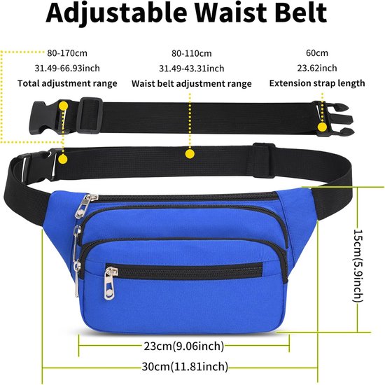 Heuptas met Verlengde Riem voor Dames en Heren - Ideaal voor Outdoor ...