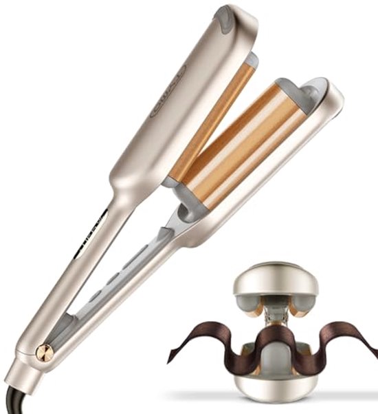 Curling Iron voor Perfecte Beach Waves – 32mm Keramische Waver met LED ...