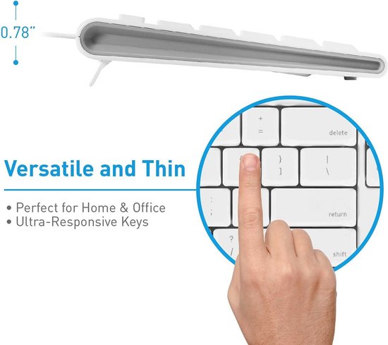 USB-A Toetsenbord met Numpad voor Mac - QWERTY Indeling, 105 Toetsen | bol