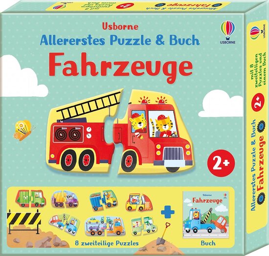 Voertuigen Puzzelset & Boek – 8 2-delige Puzzels + Educatief Boekje ...