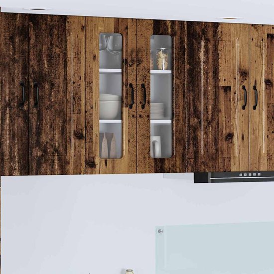 Keukenkast | Wandkast | Muurkast | Opbergkast aan de muur Oud Hout 60 x ...