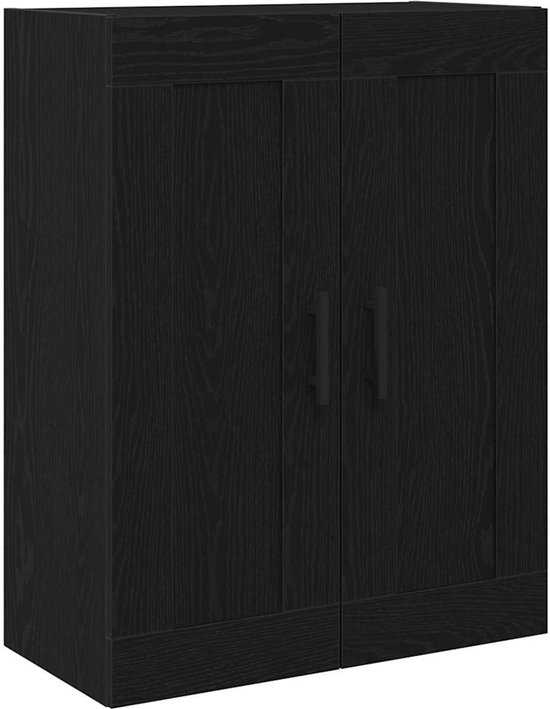 Wandkast | Hangkast | Muurkast | Opbergkast Zwart eiken 69.5 x 34 x 90 ...