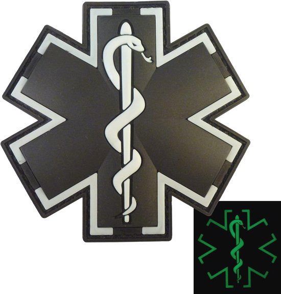 Glow Dark EMT Medic Tactical PVC Patch | bol