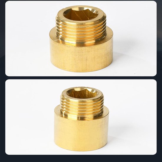 Pack of 5 Brass Faucet Extension G1/2 10/15/20/25/30mm Long, Hex Socket ...