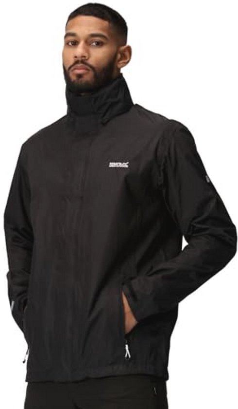 Heren Matte Waterdichte Shell Jacket Zwart | bol
