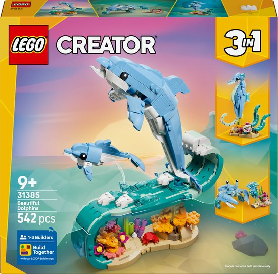 LEGO® Creator 3in1 Animaux marins : Magnifiques Dauphins - Reconstruit ...