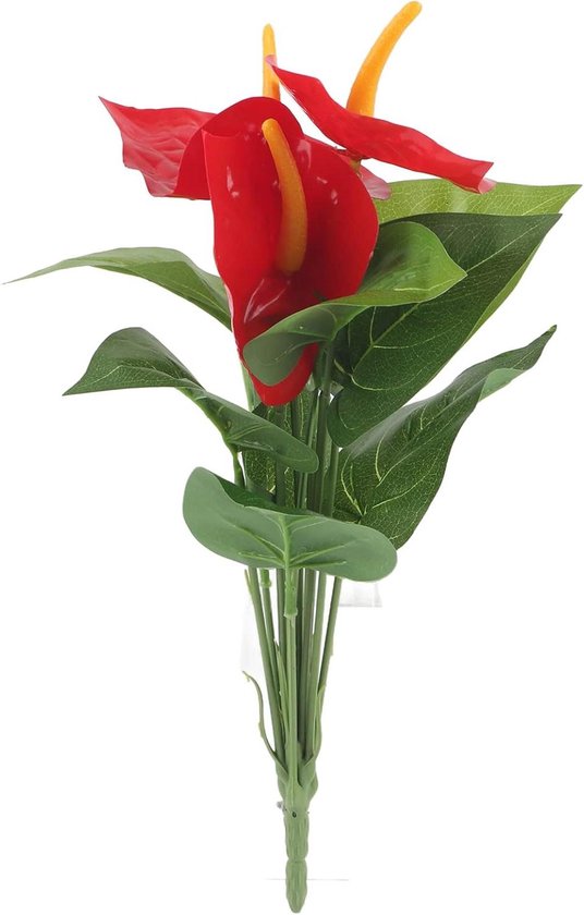 Cosensi - Kunstmatige Anthurium bloemen boeket voor bruiloft, huis en ...