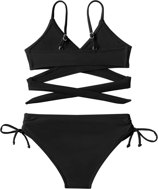 Tweedelig bikini set meisje 6-14 jaar met trekkoord zwemkleding | bol