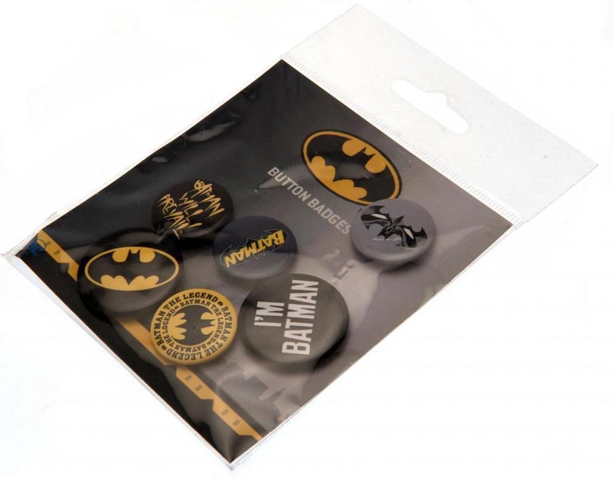 DC Batman Button Badge Set (Pack of 5) (Multicolour) | bol.com