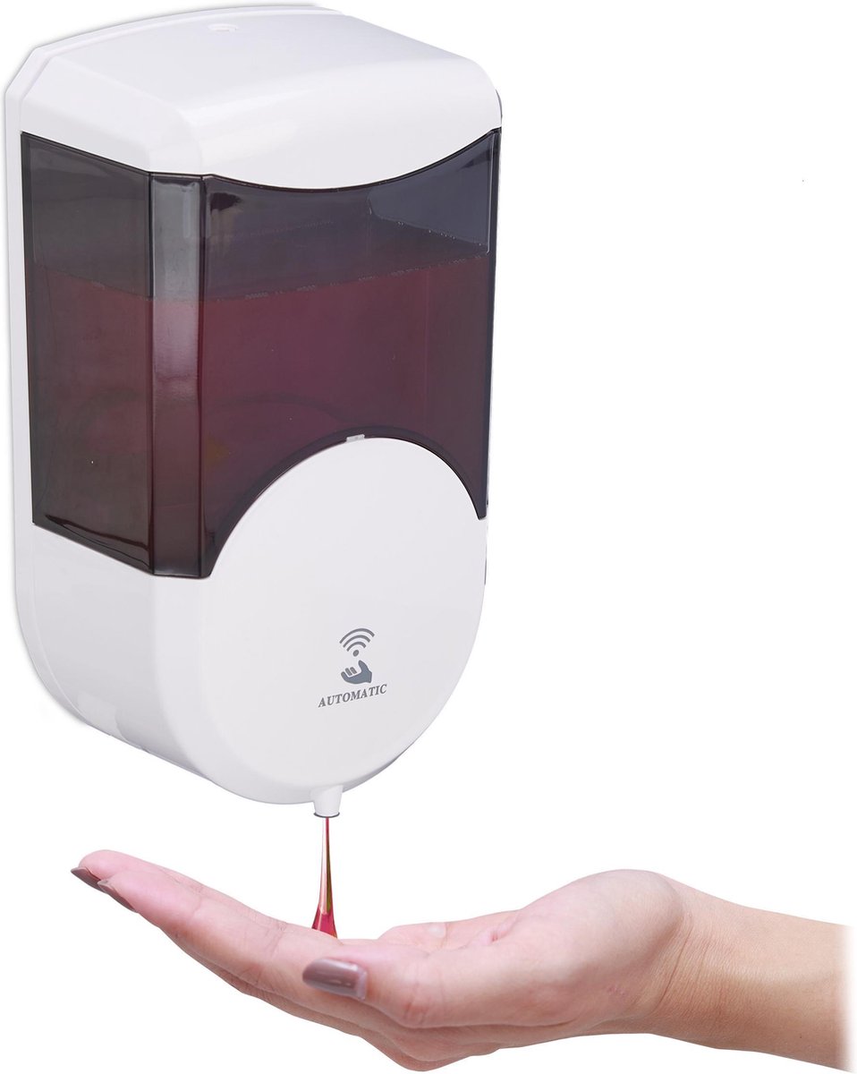 relaxdays automatische zeepdispenser - zeeppomp sensor - dispenser ...