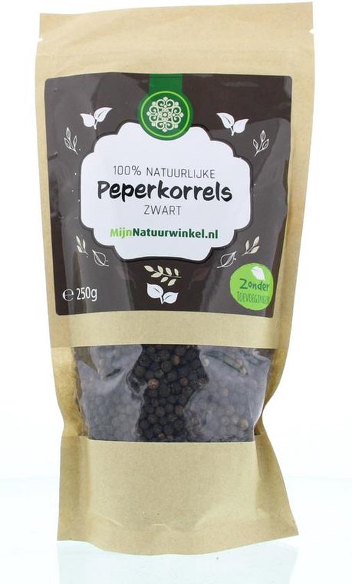 Mijnnatuurwinkel Peperkorrels zwart 250g | bol
