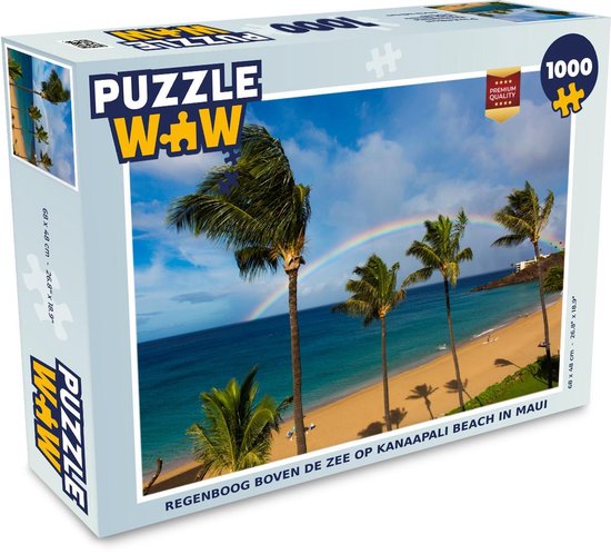Puzzle Maui 1000 pièces - Arc-en-ciel sur la mer à la plage de ...