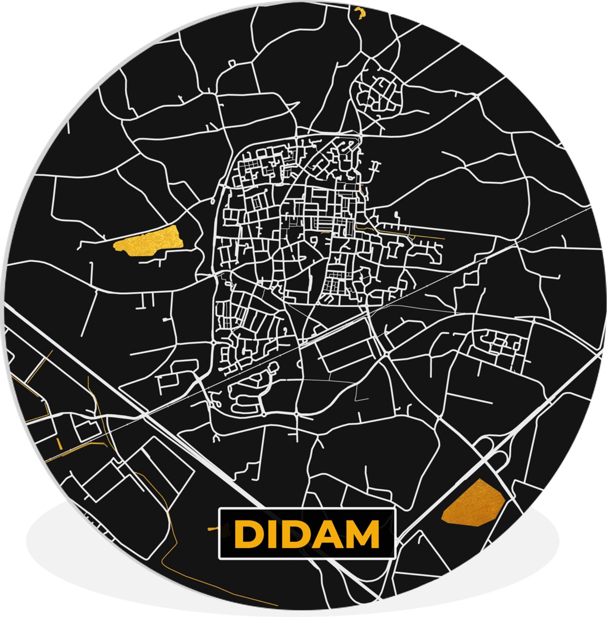 WallCircle - Wall Circle - Wall Circle Indoor - Map - Goud - Map ...