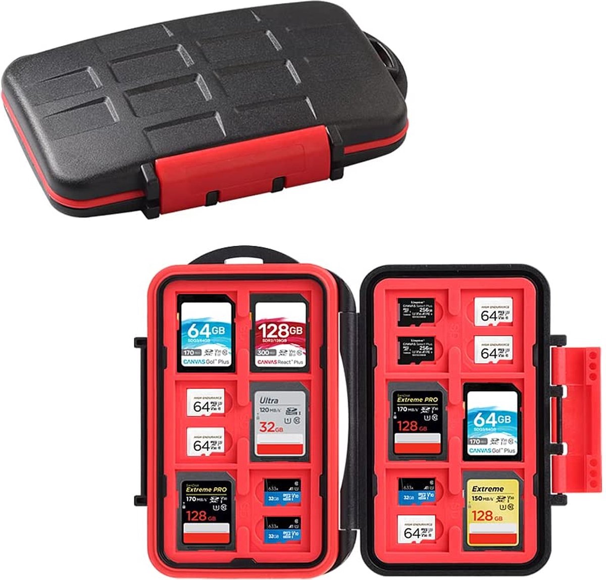 SD Kaart houder - 24 plekken - Geheugenkaart houder - Micro-SD kaart ...