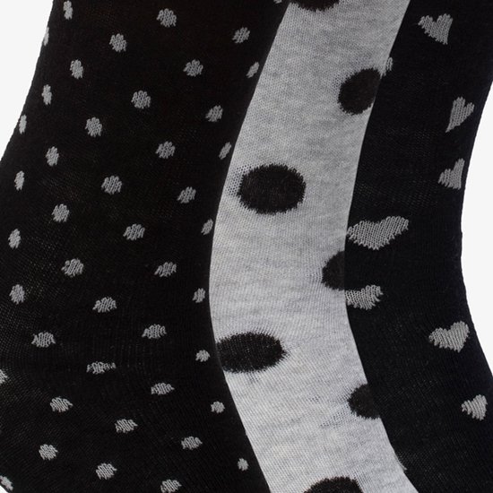 3 paar dames sokken - Zwart - Maat 35 | bol.com