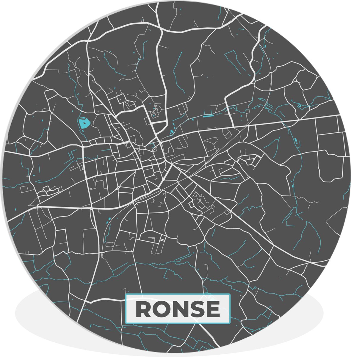 Wall Circle - Wall Circle Inside - België - Ronse - City Map - Map ...