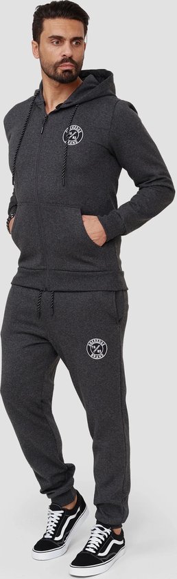 Heren joggingpak antraciet - huispak - 3723 | bol
