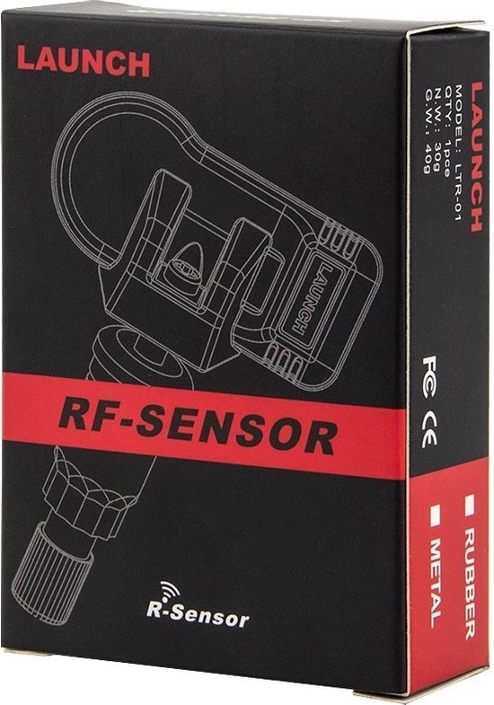 Launch X431 LTR-01 RF TPMS Sensor 315MHz + 433MHz Aluminium (Screw-in ...