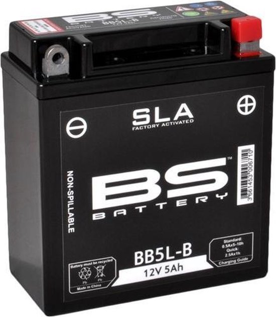 Bs Battery Bb5l-b Agm-accu Zwart | bol