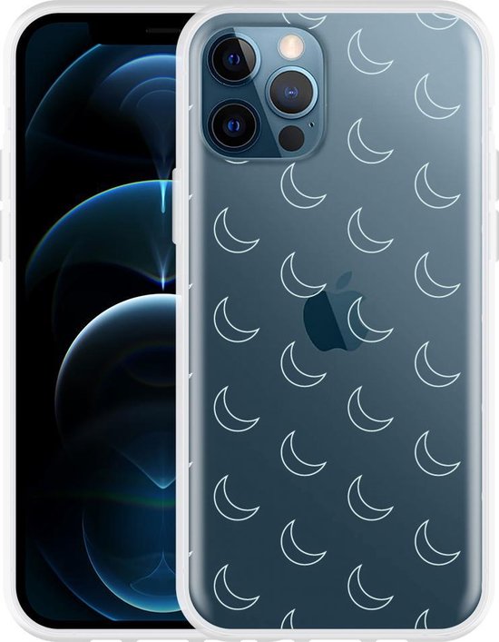 Apple iPhone 12 Pro Hoesje Maanpatroon II - Designed by Cazy | bol.com