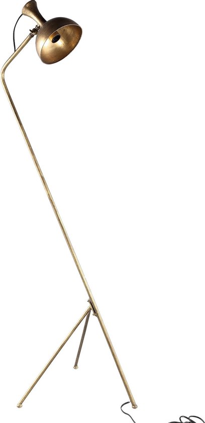 PTMD Lucca Gold metalen eenvoudige vloerlamp | bol