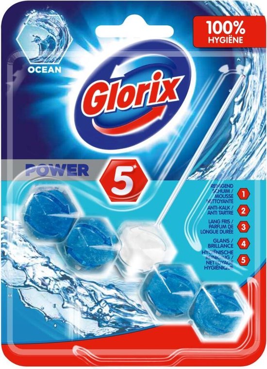 Glorix Toiletblok Power 5 Ocean | bol