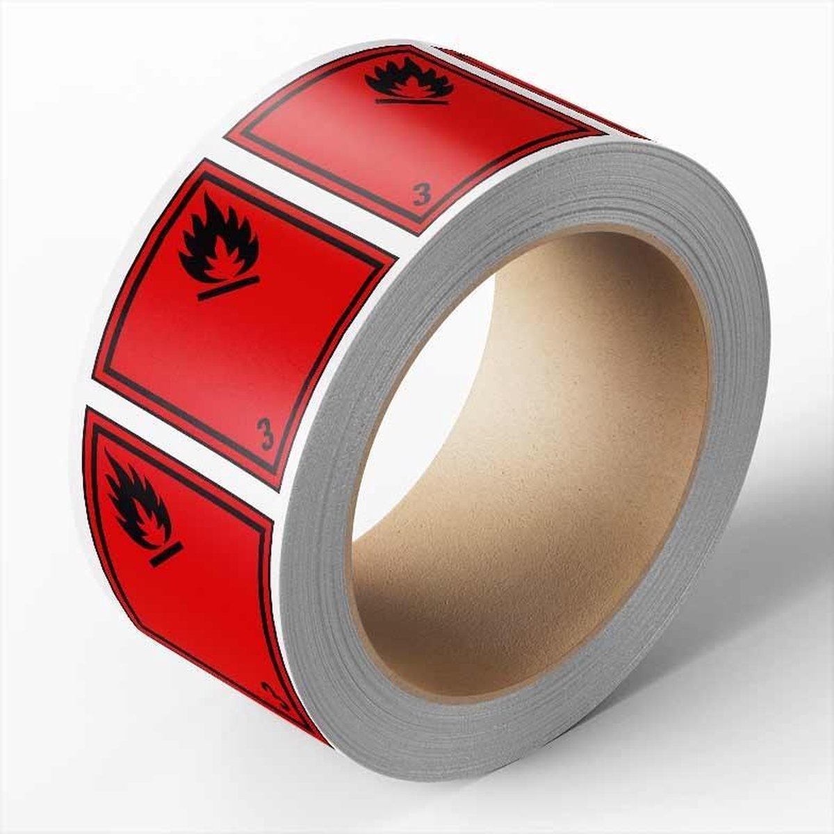 ADR sticker klasse 3 ontvlambare vloeistoffen, zeewaterbestendig op rol ...